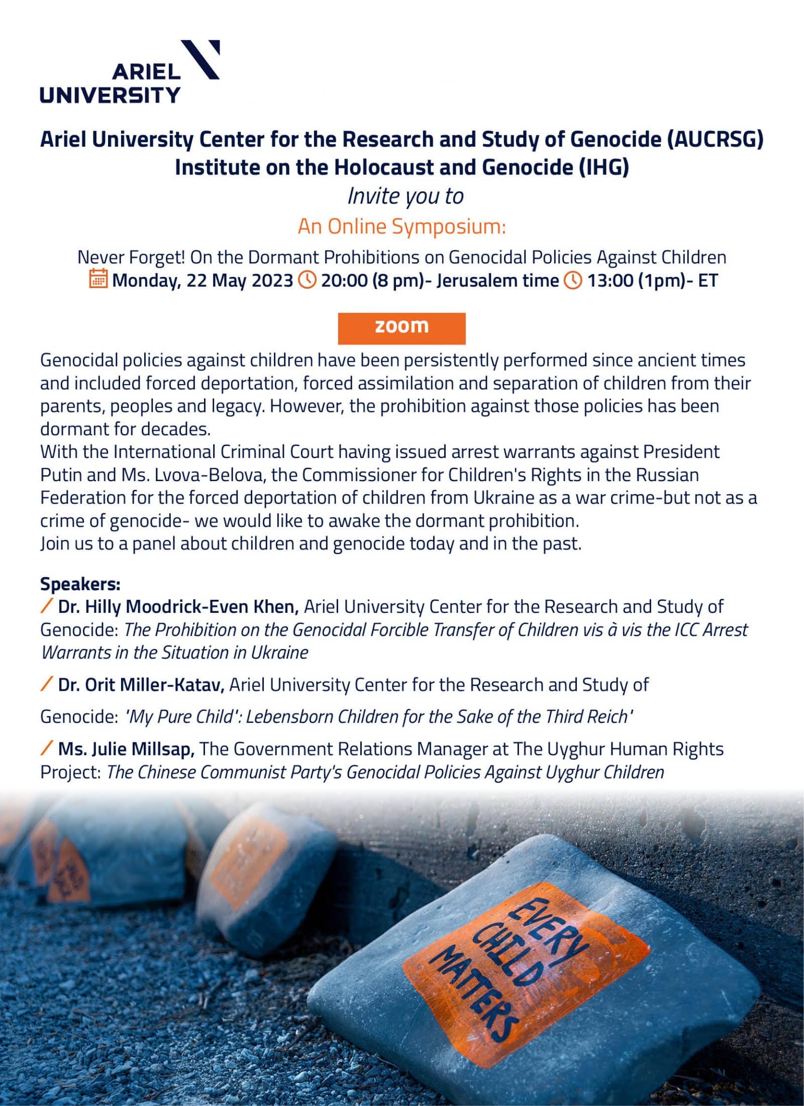 Online Symposium on Genocidal Policies against Children – Ariel ...